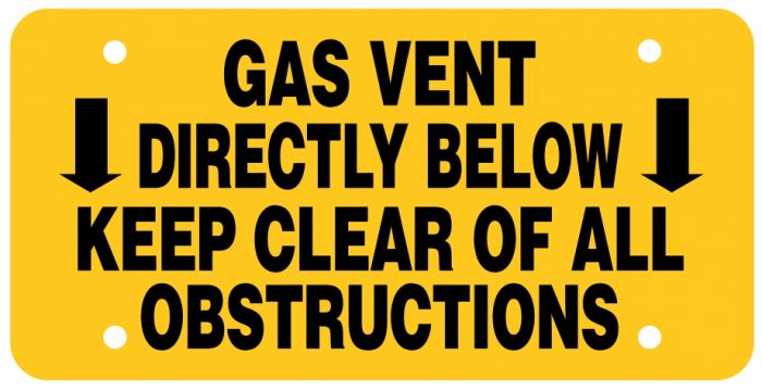 GAS VENT SIGNS – Gas Vent and Air Intake/Exhaust Signs & Decals